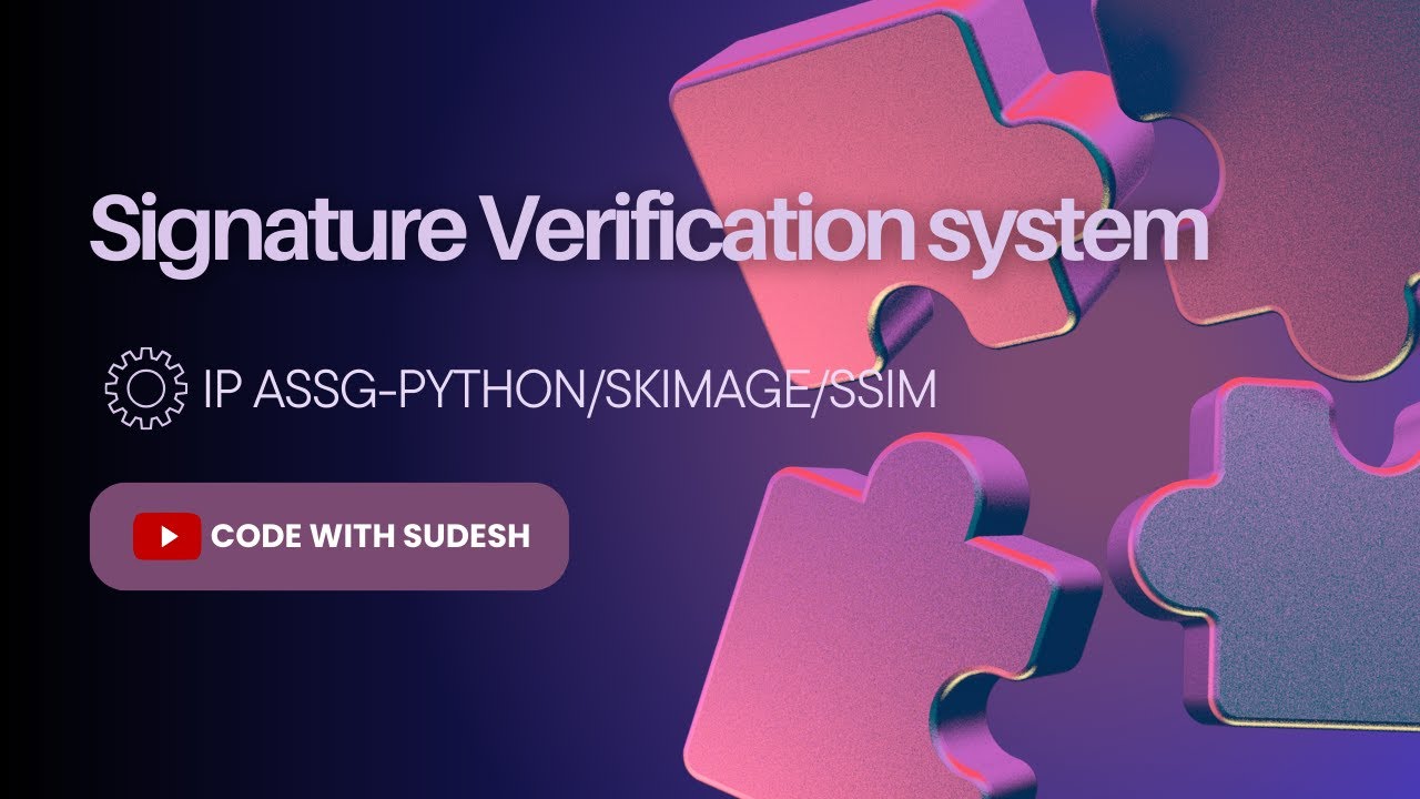 Signature verification System - As simple as it can be..#python #coding ...