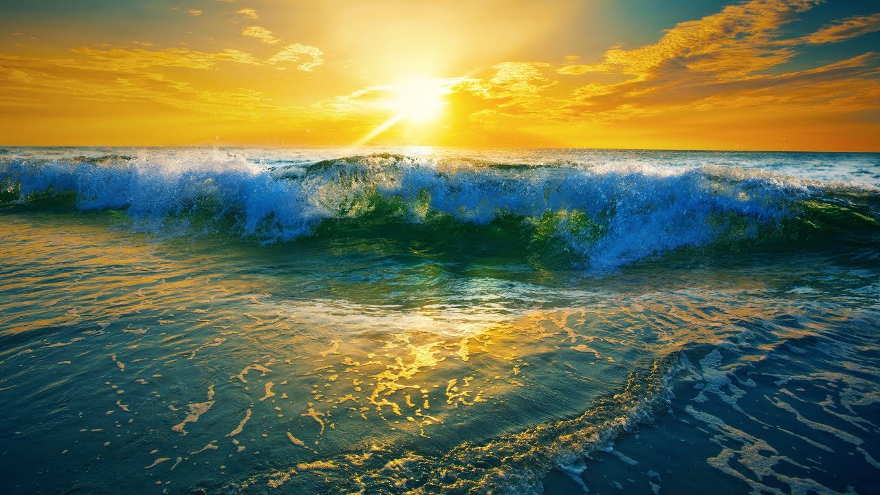 Waves and Tears Sad piano music with calm ocean waves|Meditation water ...