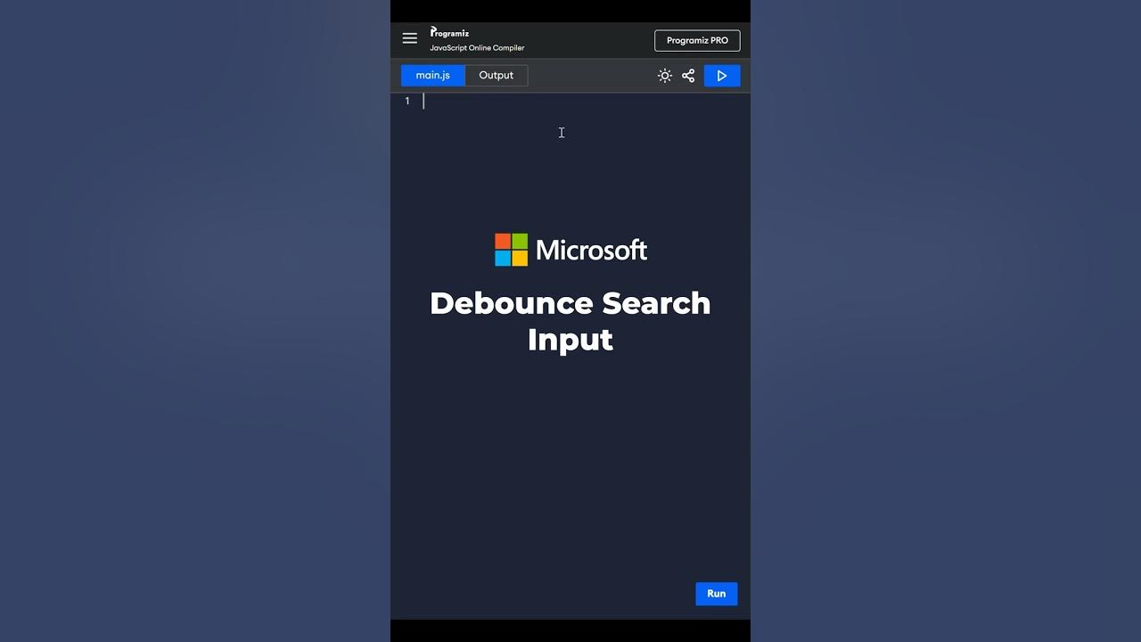 Debounce in Javascript Interview #coding #javascript #interview #frontend #shorts #microsoft ...