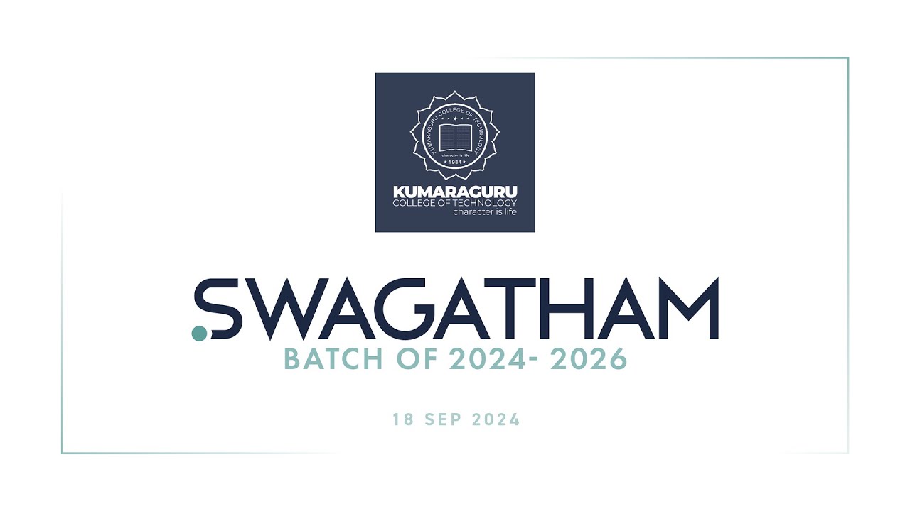 Swagatham 2024 | KCT Batch 2024 - 2026 - YouTube