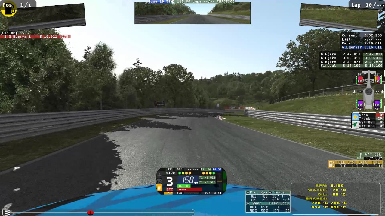 Nurburgring - Nordschleife rFactor 2 WTCC hotlap 8:16.167 - YouTube