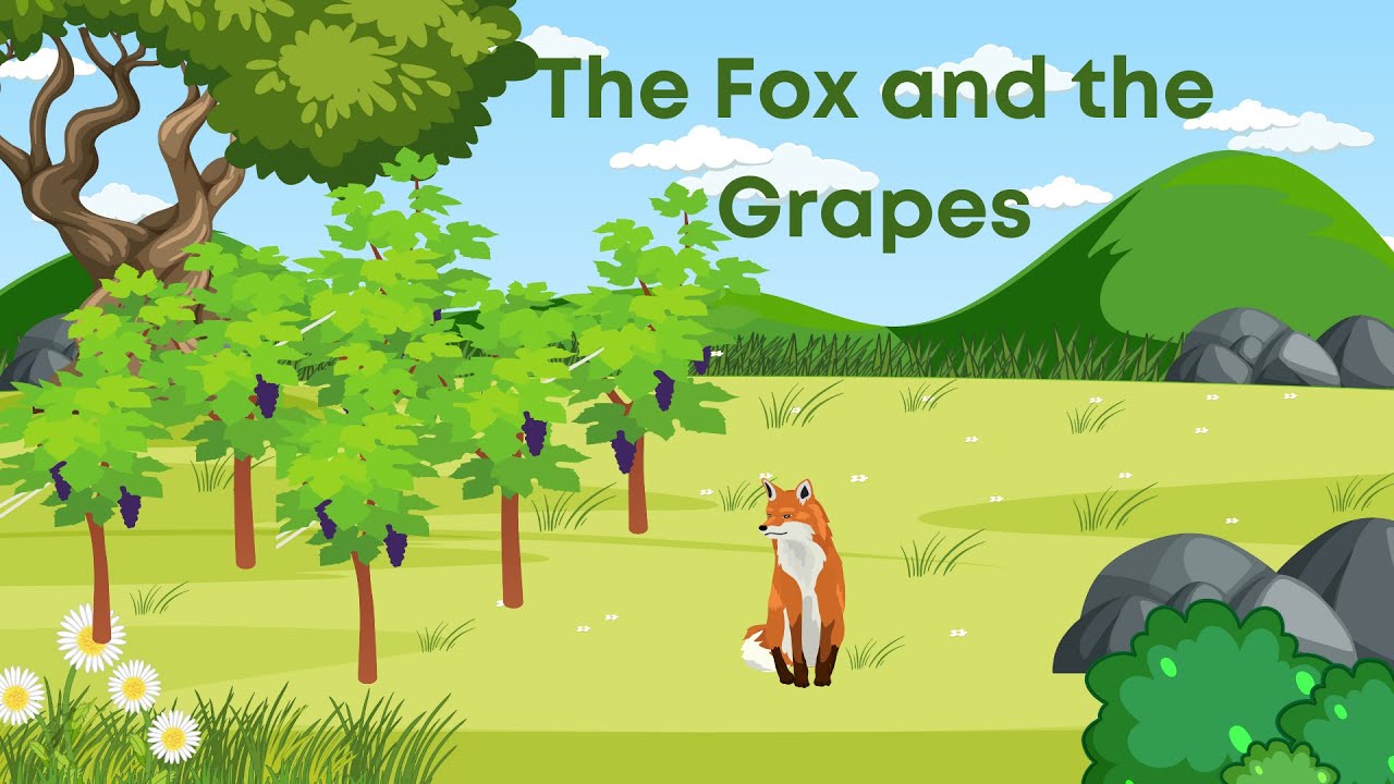 The Fox and the Grapes-Story of Children-Kindergarten-English - YouTube