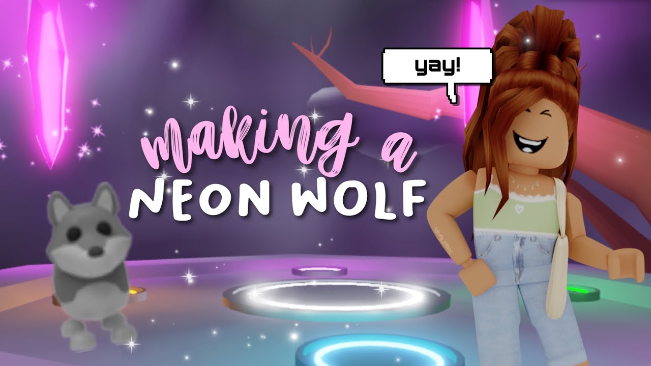 Making a neon wolf in adopt me! | Sunset Theater - YouTube