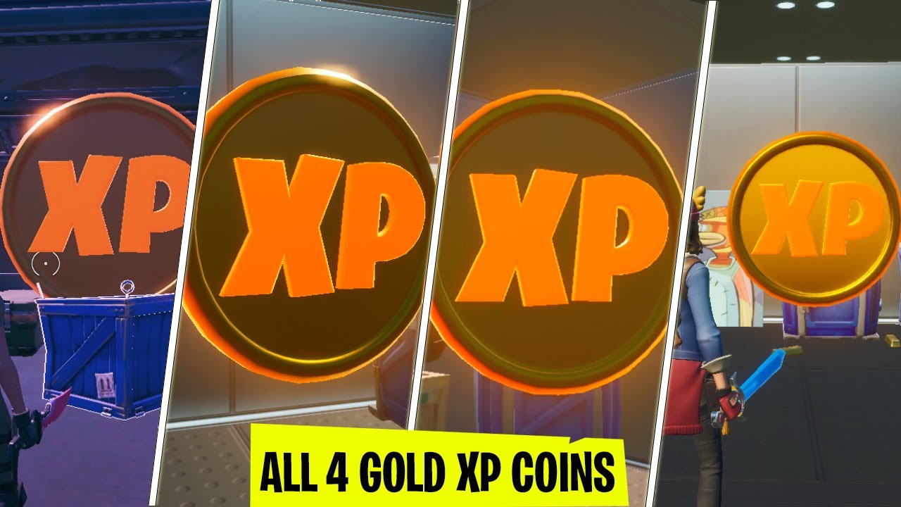 All (4) Gold XP coin locations in fortnite chapter 2 Season 2 (Week 1-8 ...