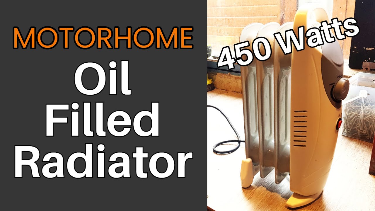 RV MOTORHOME Portable Oil Filled Electric Radiator For WINTER Warm Cozy ...