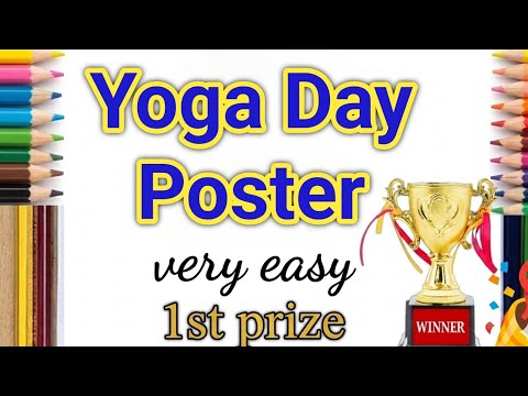 International Yoga Day Drawing /Yoga Day Drawing / Yoga Day Poster Drawing / Yoga Drawing / Yoga Day