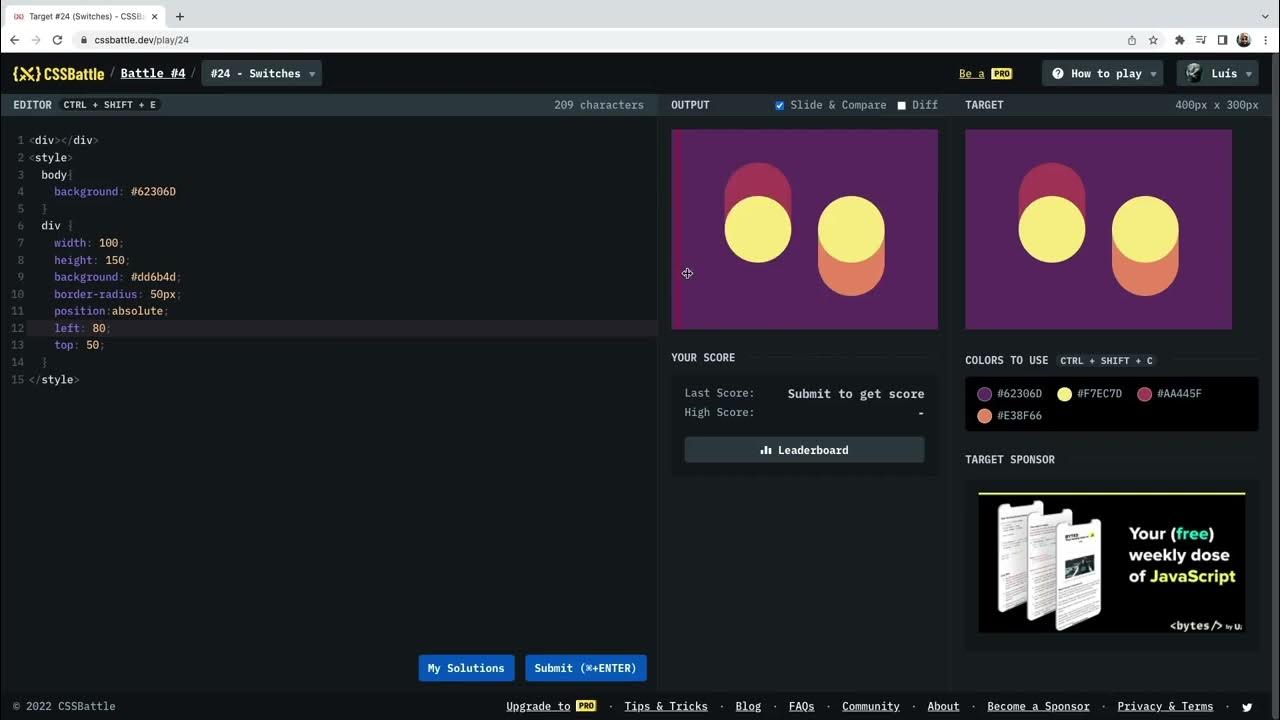 CSS Battle 24 - YouTube
