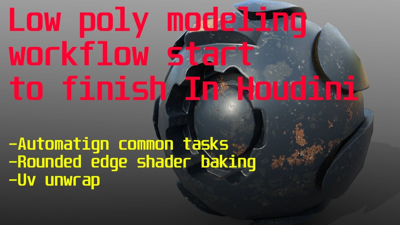Low poly modeling workflow start to finish In Houdini tutorial - YouTube