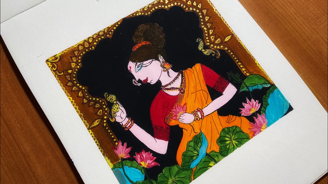 Beautiful Woman Painting with Acrylic Colors/Abstract Painting/Step By ...