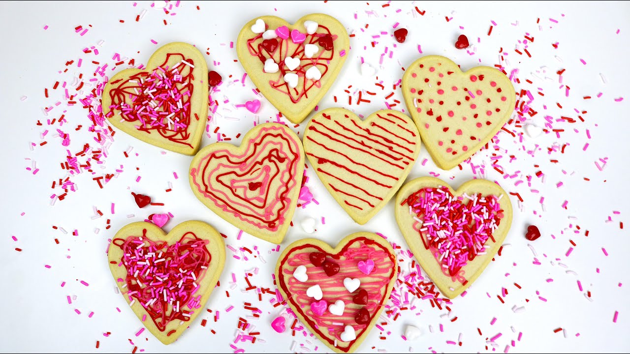 Valentine's Day Sugar Cookies Decorating DIY! Cookie Kit Tutorial - YouTube
