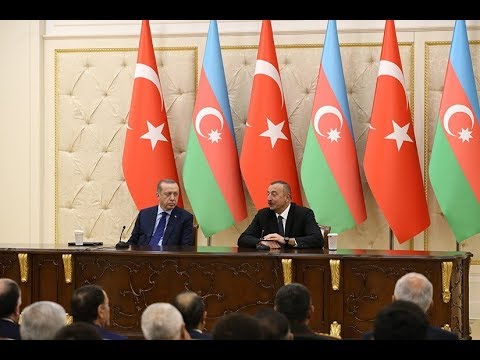 Cumhurbaşkanı Recep Tayyip Erdoğan Azerbaycan Cumhurbaşkanı Aliyev ile ortak basın toplantısı