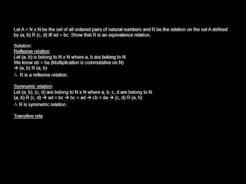 2019-Let A=NxN be the set of all ordered pairs of natural numbers and R be the relation on the ...