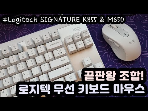 【키보드 리뷰, 자막有】 로지텍 시그니처 K855 (TTC 적축 스위치) + M650 마우스 조합ㅣ무선 기계식키보드와 무선 마우스ㅣ사무실 키보드마우스 세트 - YouTube