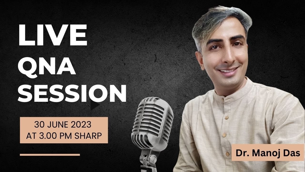 Dr. Manoj Das is going live! Dr. Manoj Das - YouTube