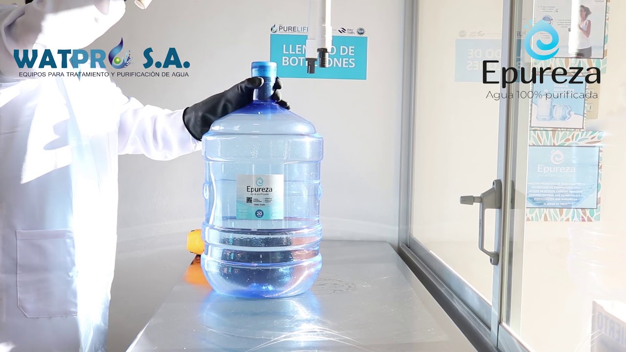 PROCESO DE LAVADO Y LLENADO DE BOTELLONES DE AGUA - PLANTA PURIFICADORA ...