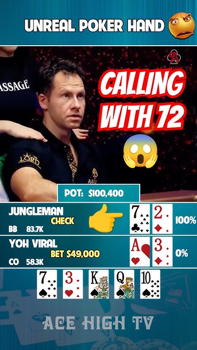 CALLING WITH 72o 😱 #poker #highstakespoker - YouTube