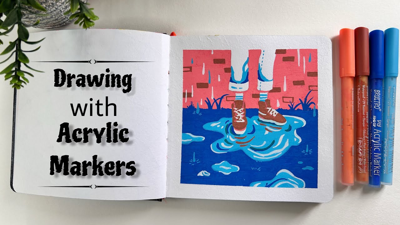 How to Draw with Acrylic Markers | Drawing with Acrylic Markers ...