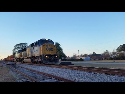 CSX W087-16 # 8750 SD60I Pulling A Heavy Loaded HERZOG Rock Train!!!! - YouTube