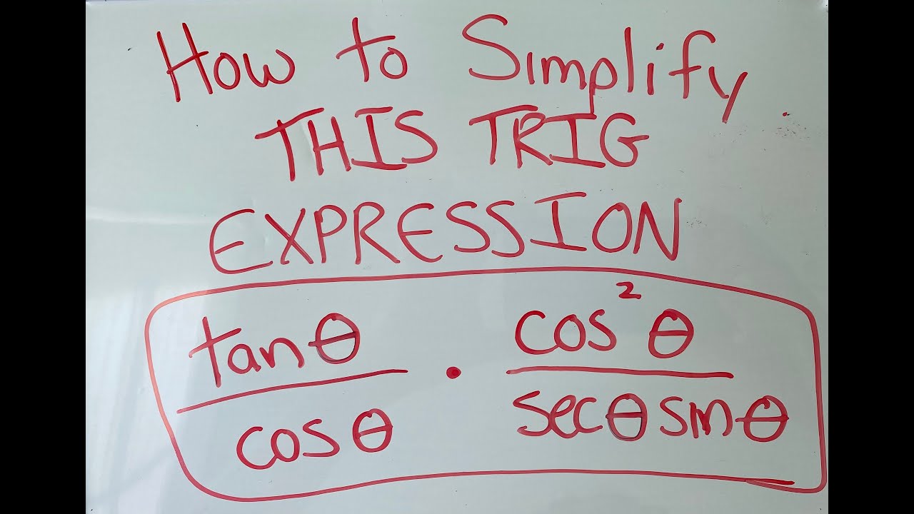 How to Simplify This Trigonometric Expression - YouTube