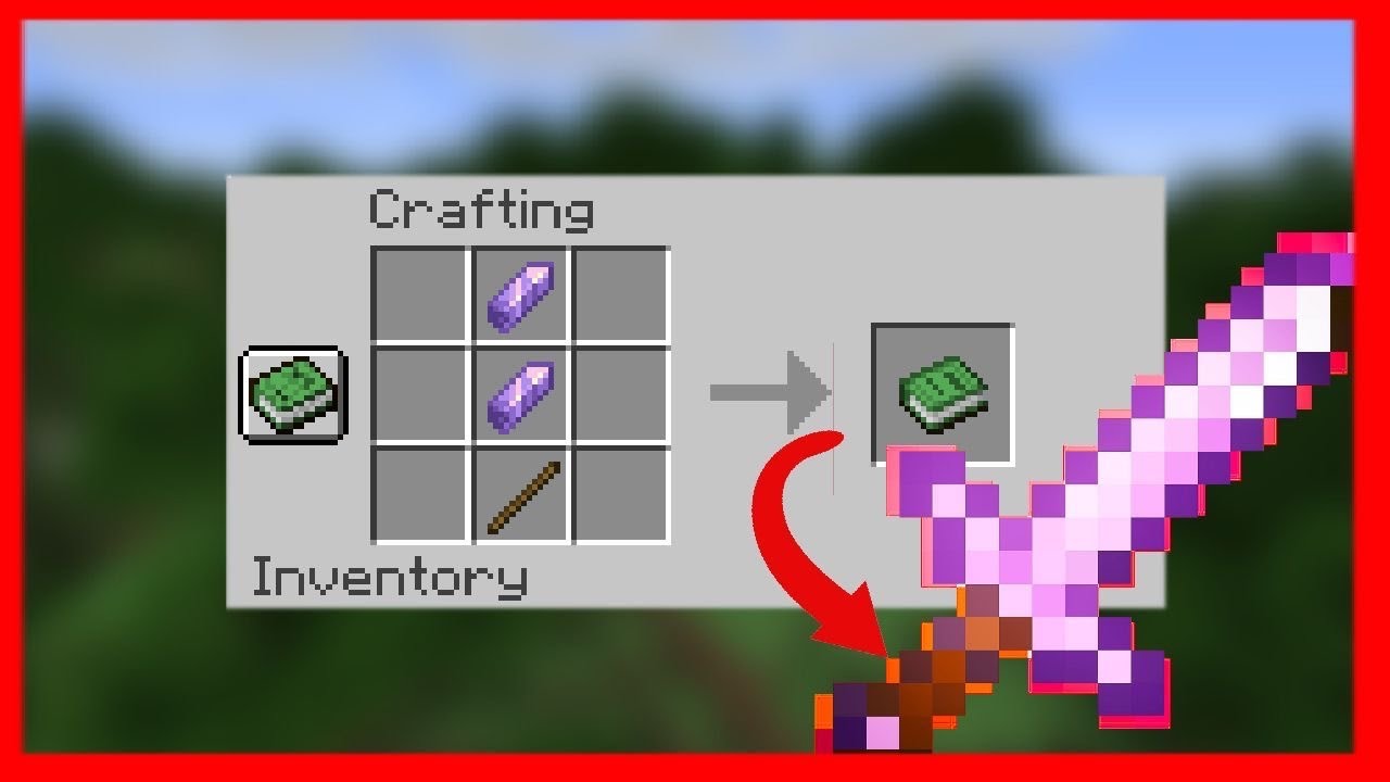Minecraft: I made an Amethyst Sword - YouTube