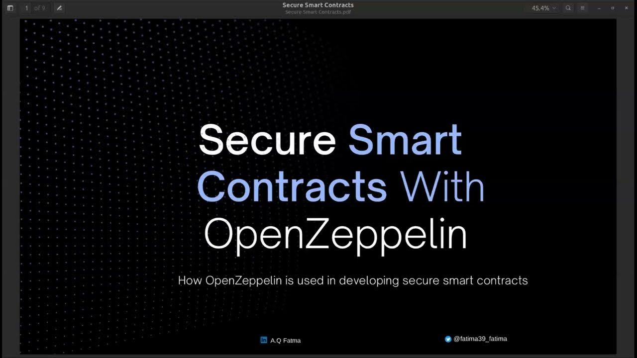 Secure Smart Contracts With OpenZeppelin - YouTube