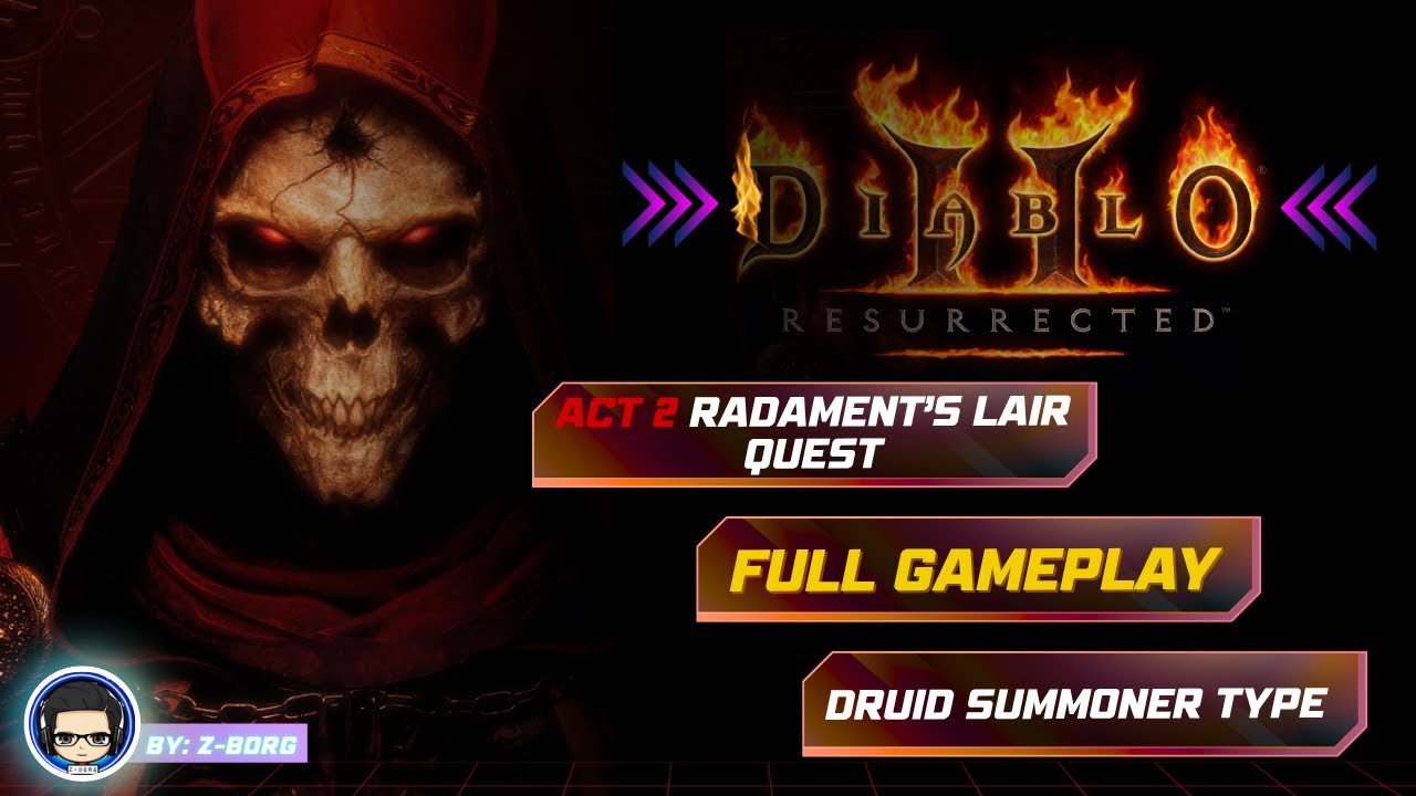 Diablo 2 Resurrected: ACT 2 Radament's Lair Quest Full Gameplay Druid ...