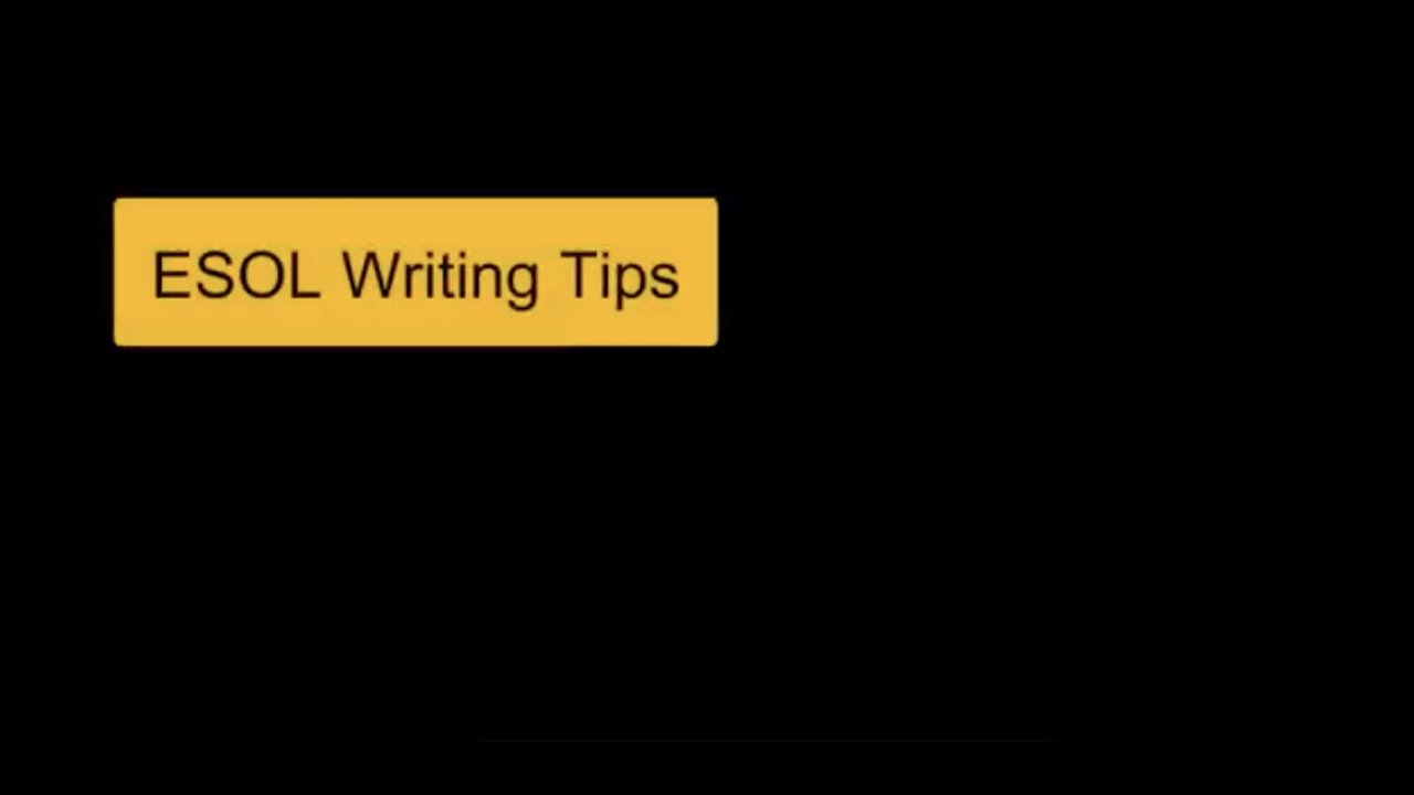 ESOL Writing Tips - YouTube
