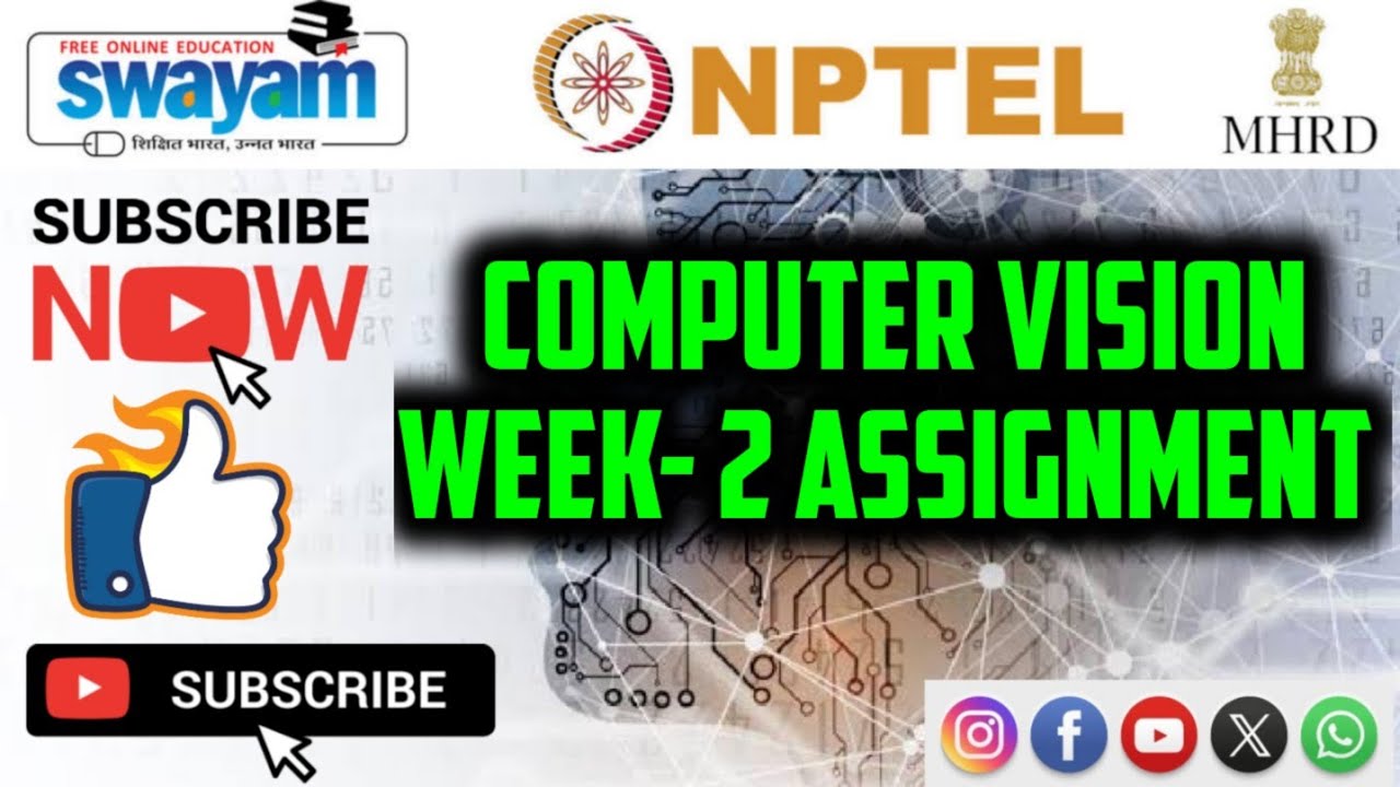 computer vision || WEEK-2 Quiz assignment Answers 2 2024 || NPTEL - YouTube