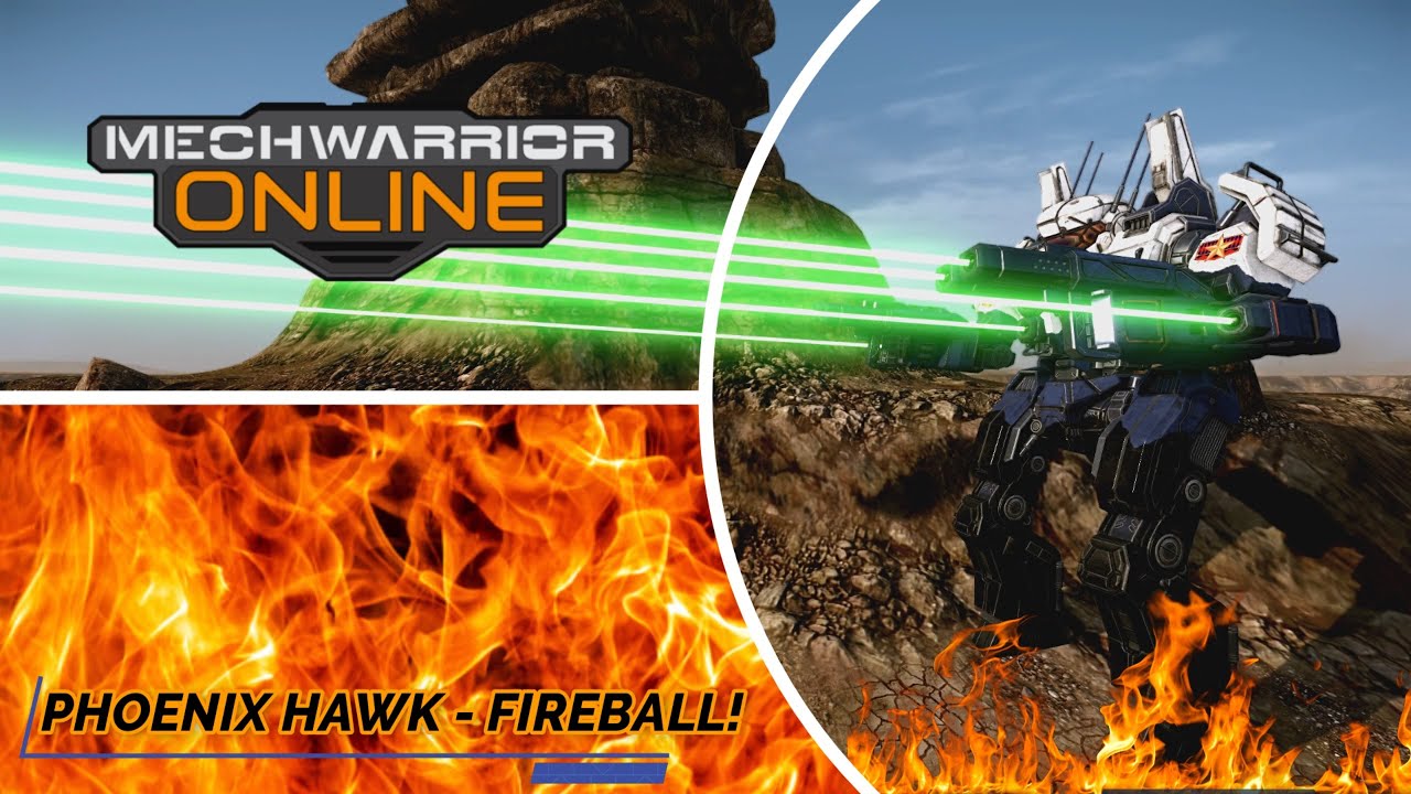 Mechwarrior Online - Phoenix Hawk Fireball! - YouTube