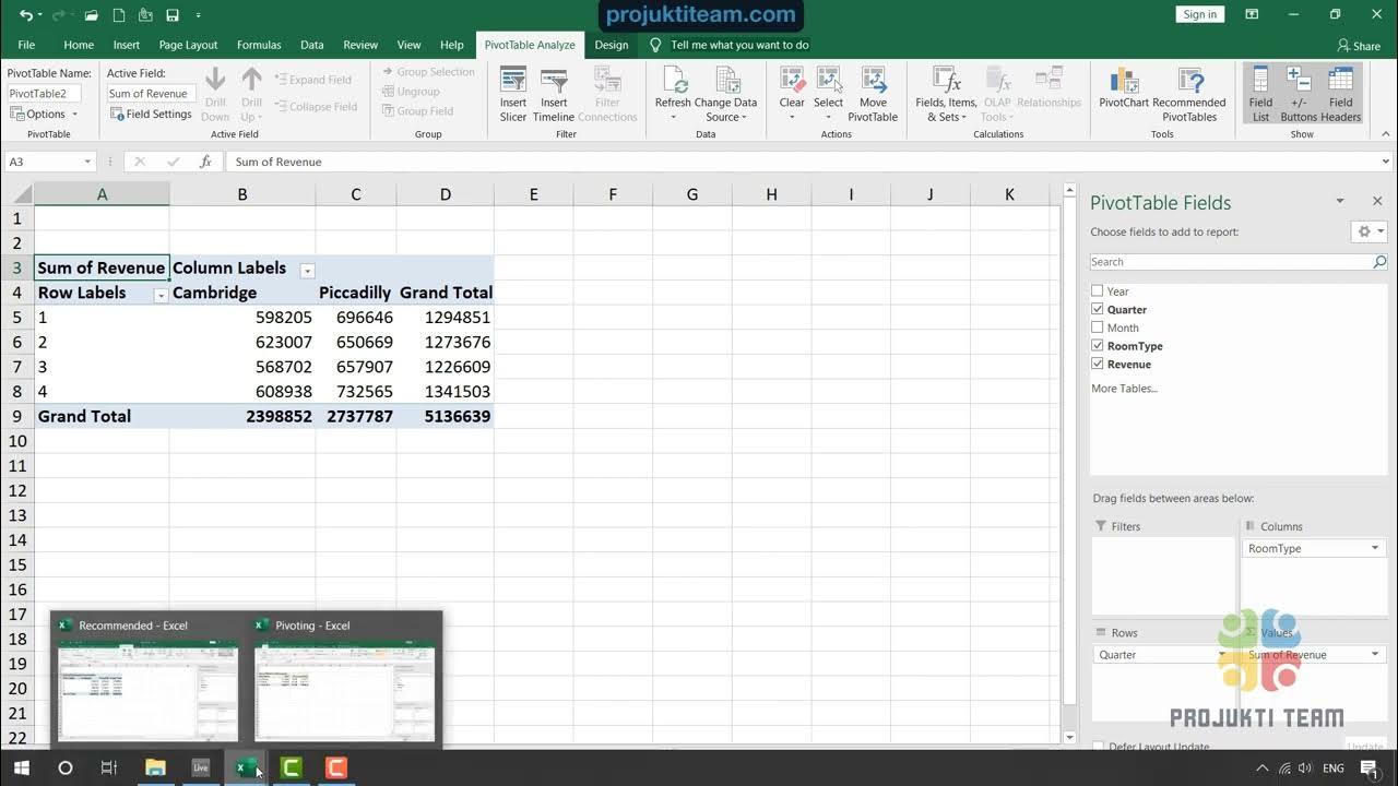 Microsoft Excel 2019 Bangla Tutorial 42 - REcommend-Pivoting-Pivote-Table - YouTube