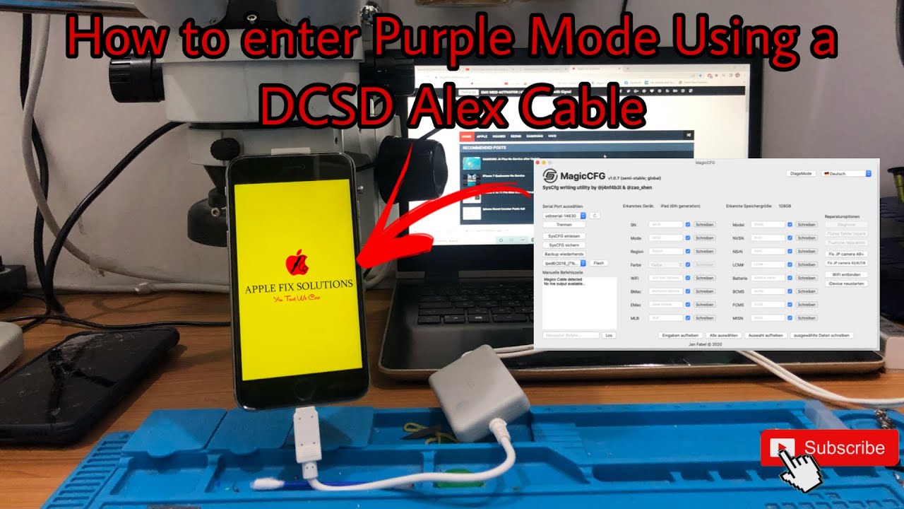 How to Enter Purple Mode Using a DCSD Alex serial cable - YouTube