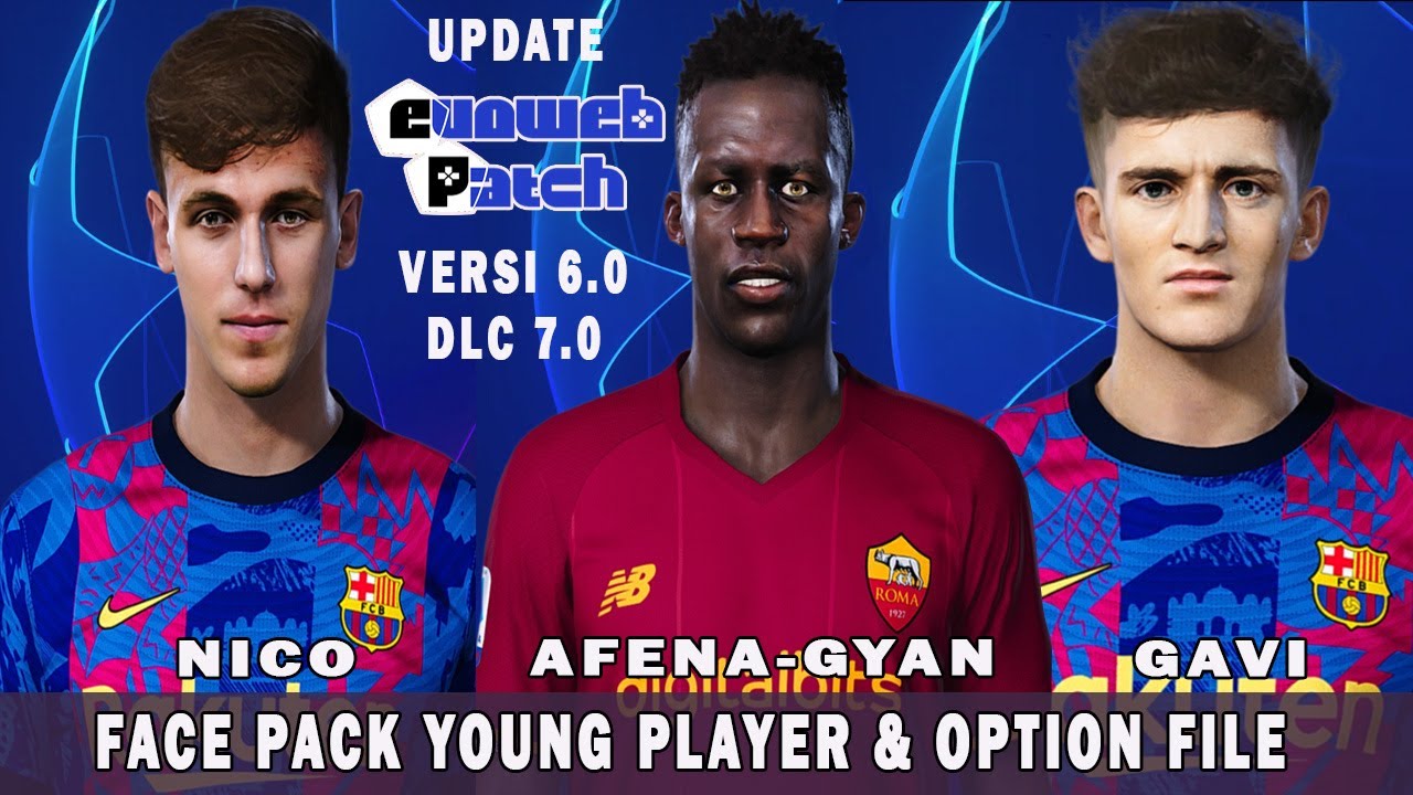 PES 2021 UPDATE OPTION FILE NEW TRANSFER & FACEPACK YOUNG PLAYER ...