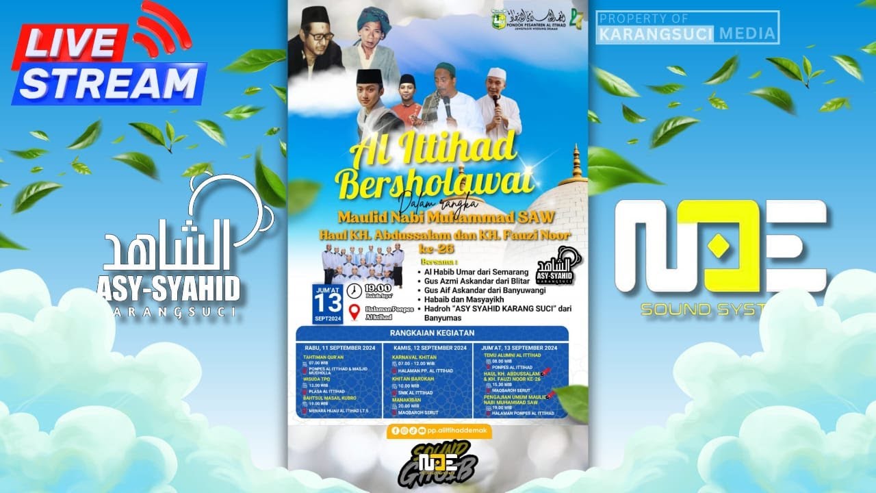 🔴LIVE AL ITTIHAD BERSHOLAWAT BERSAMA HABIB UMAR MUTHOHAR - GUS AZMI ASKANDAR - GUS AIF ASKANDAR ...