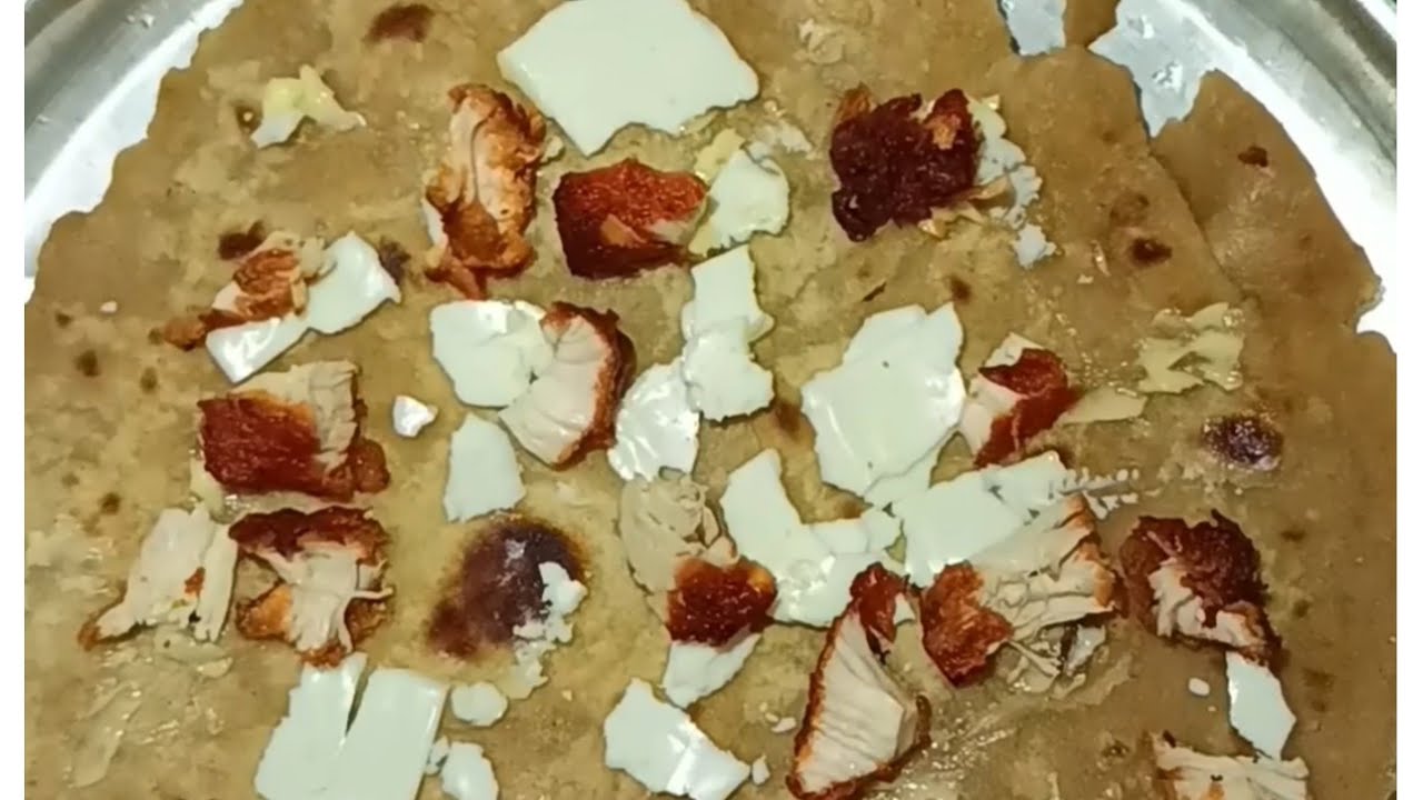 Roti rolls with cheese , chicken & butter - YouTube