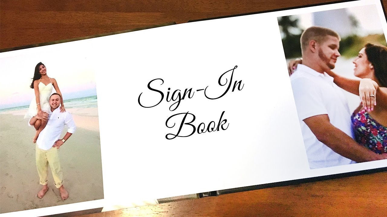 Reception Photo Sign-In Book | Wedding Photography by Liam - YouTube