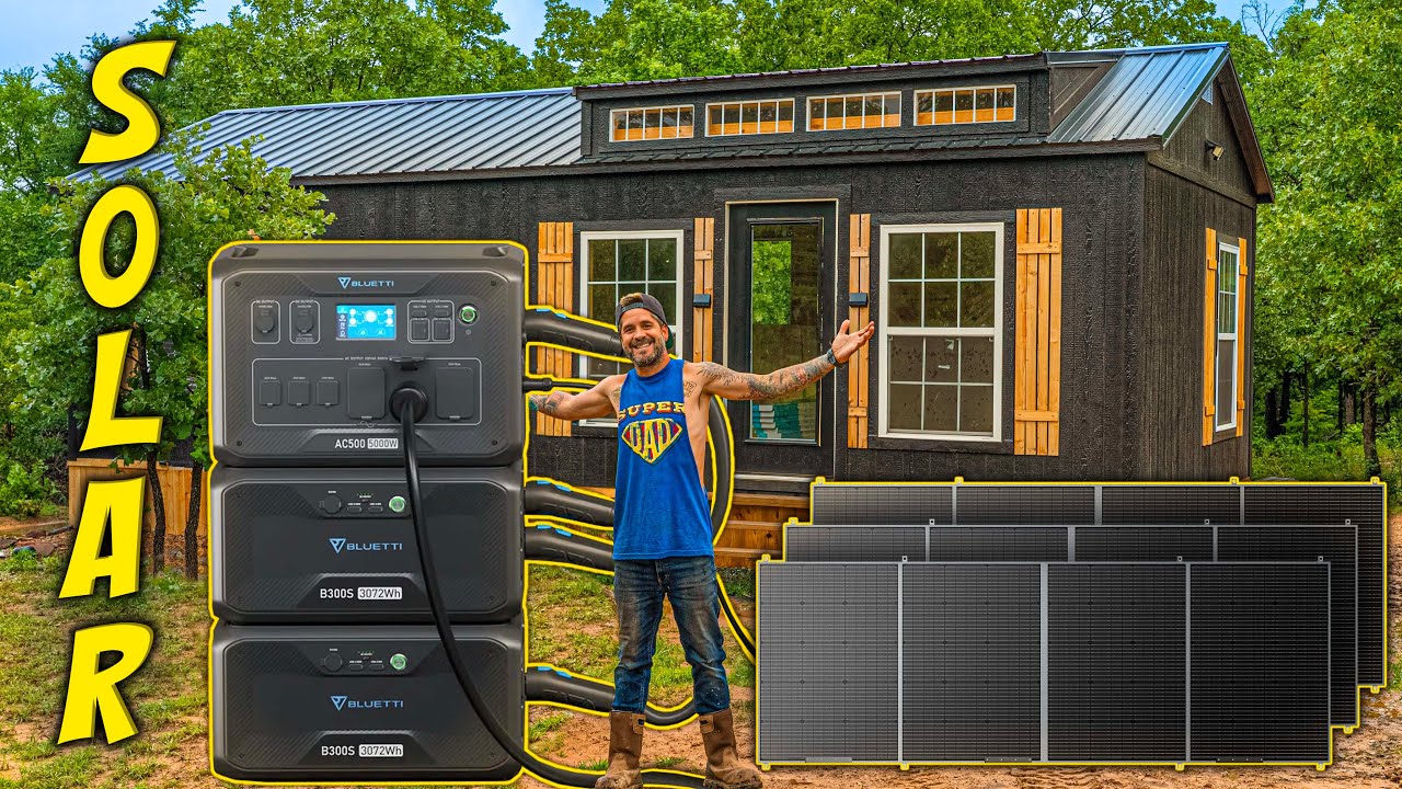Easiest FULL SOLAR for TINY HOUSE / Shed To House / Off Grid Power ...