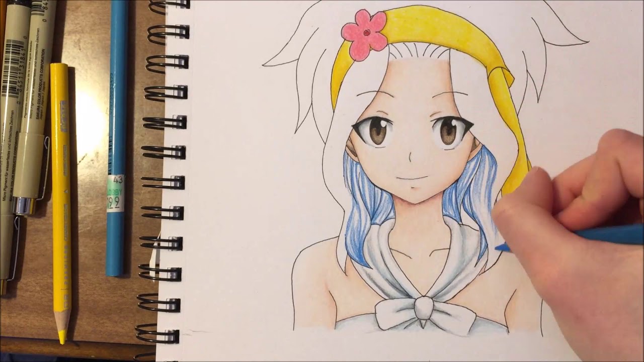 Speed draw Levy from Fairy tail - YouTube