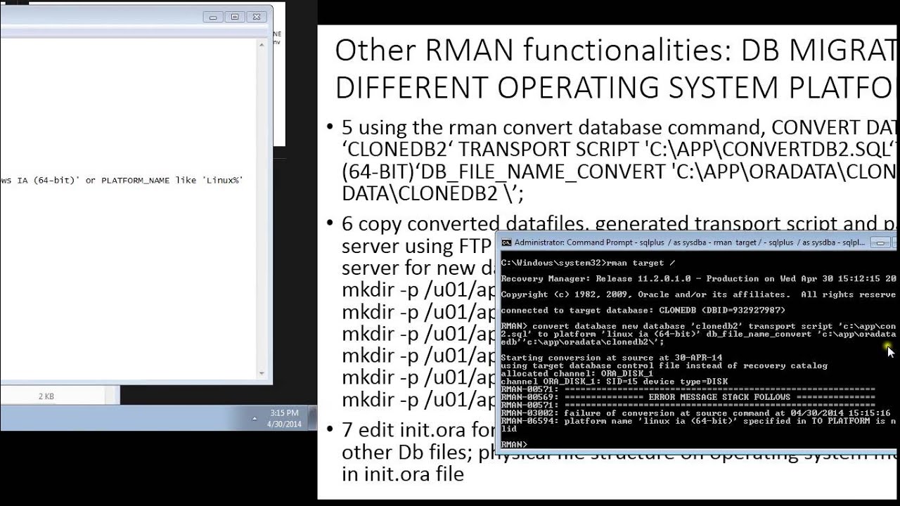 Oracle Recovery Manager Become An Rman Expert Tutorial 4 Youtube