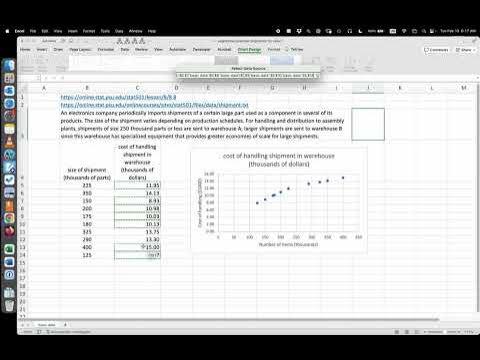 Piecewise (segmented) regression in Excel - YouTube