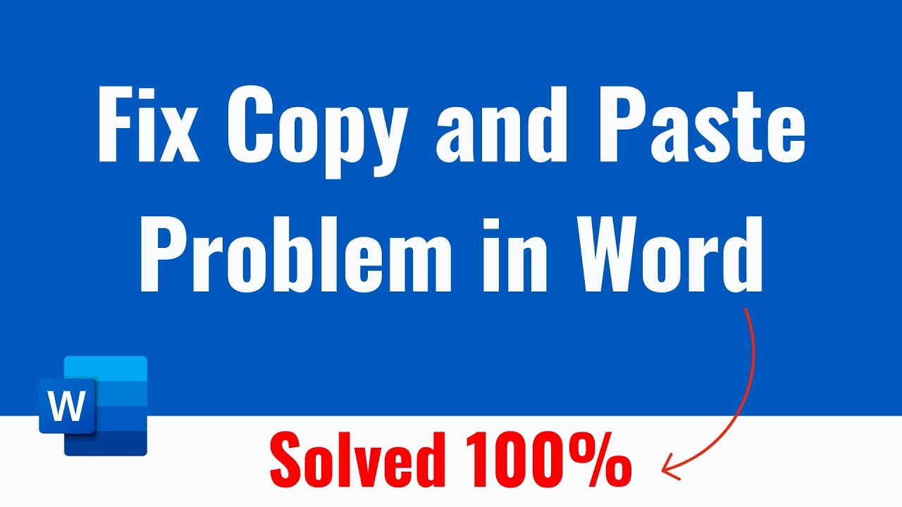Fix Copy and Paste Problem in Word - YouTube