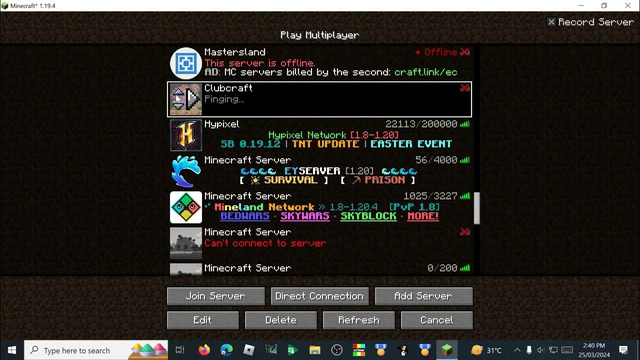How to join clubcraft server in minecraft - YouTube