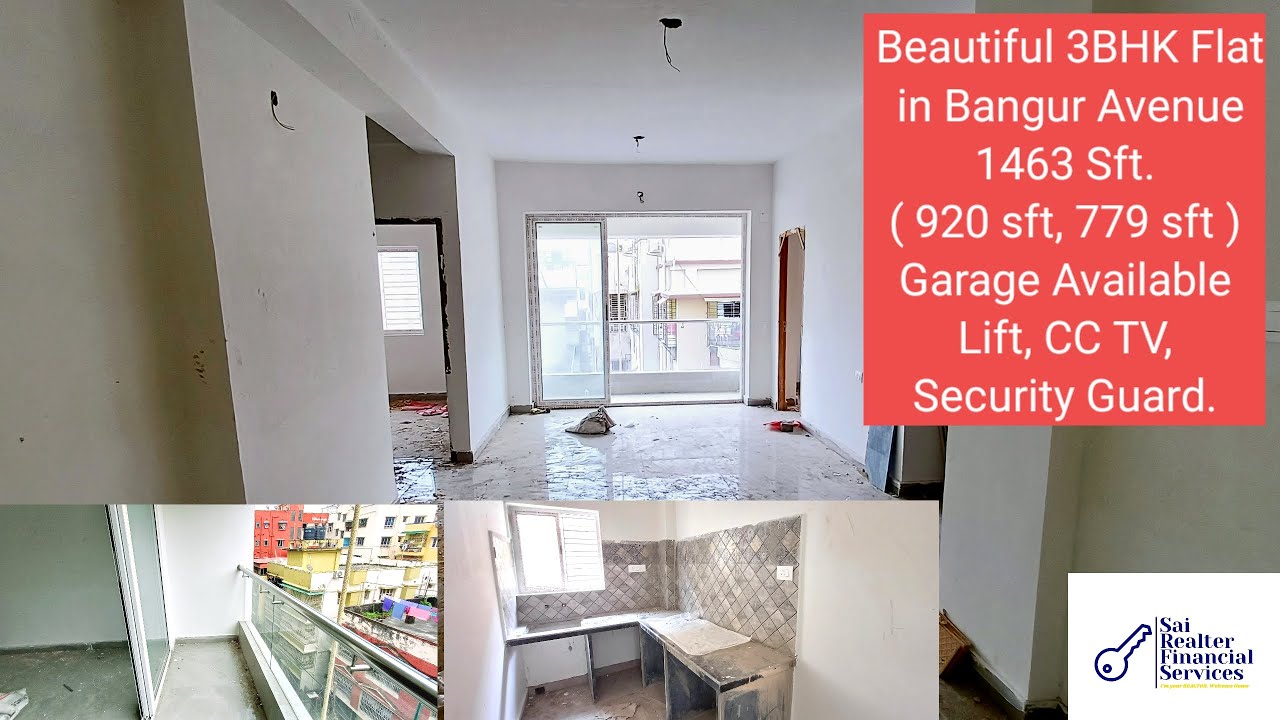 #Beautiful Ready to Move 3BHK Flat #Bangur Avenue (Swimming Pool) G+7 ...
