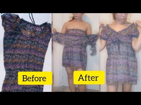 Easy Fix Over Size Dress Into new Style - YouTube