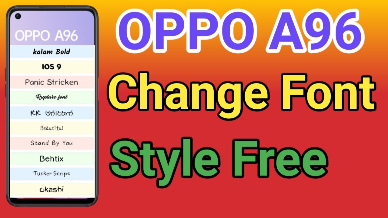 How To Change Font Style OPPO A96 | How To Download Font Style OPPO A96 ...