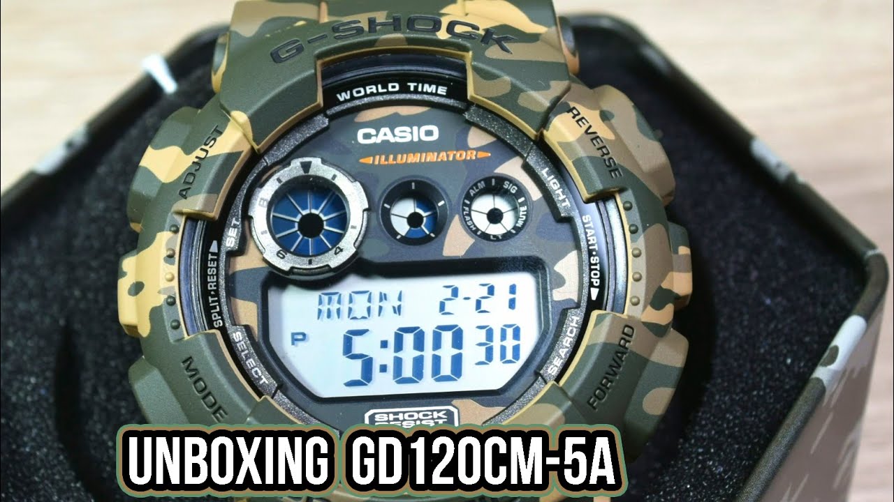 GD120CM-5a Unboxing Casio G Shock - YouTube