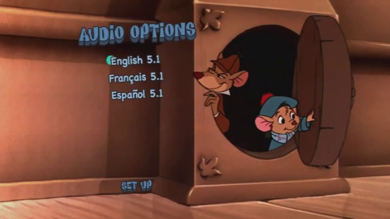 The Great Mouse Detective DvD Menu Walkthrough - YouTube