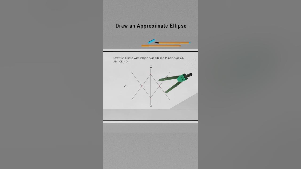 How to Draw an Approximate Ellipse Manually ( Method 2 ) #shorts - YouTube
