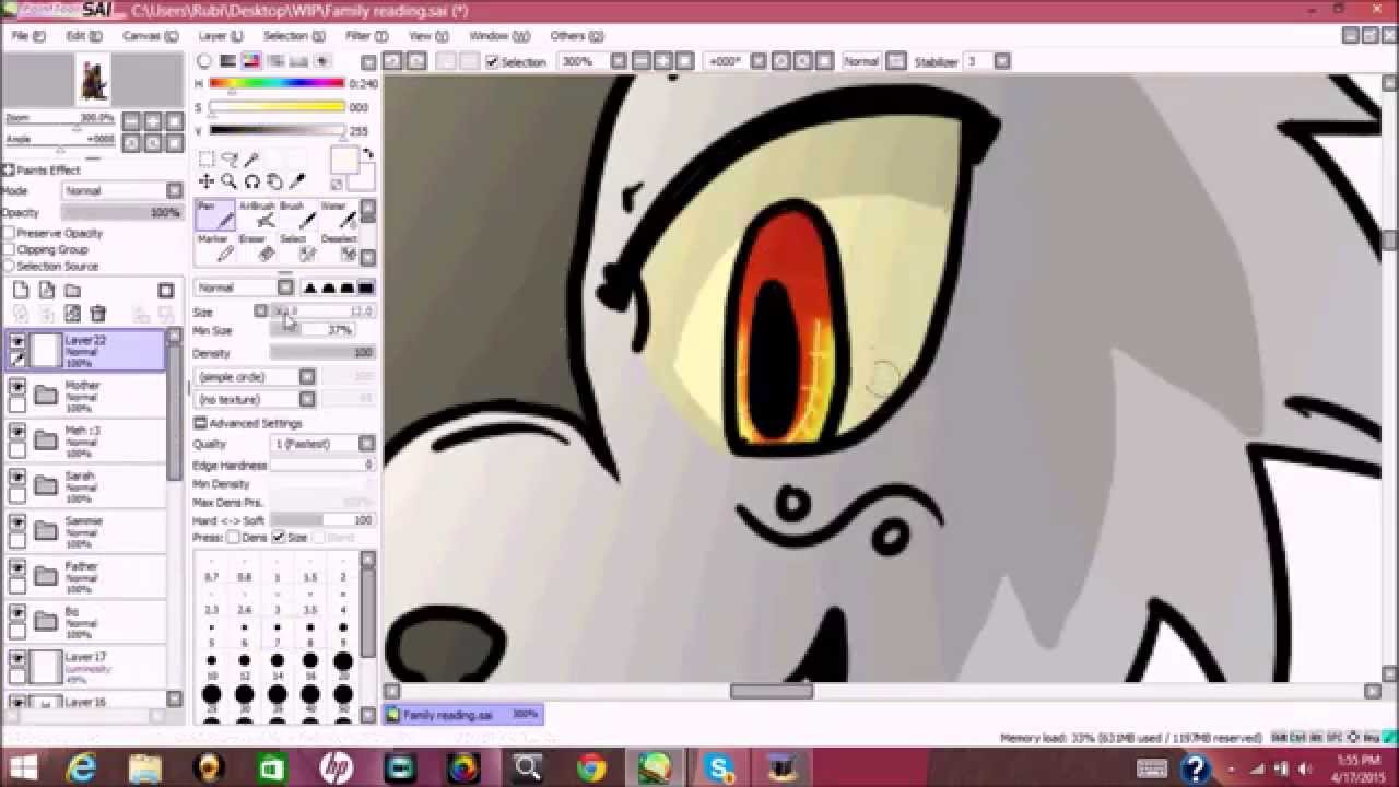 Family reading speedpaint - YouTube