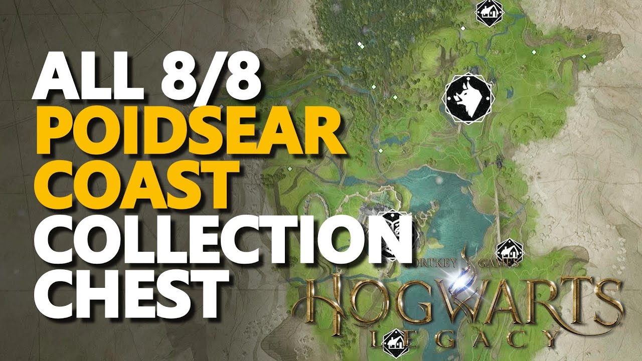 All 8 Poidsear Coast Collection Chest Hogwarts Legacy - YouTube