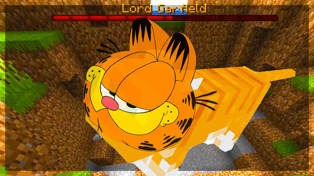 Minecraft But, Garfield Trys To Kill Us - YouTube